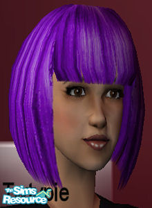 The Sims Resource | Purple Volumized Bob