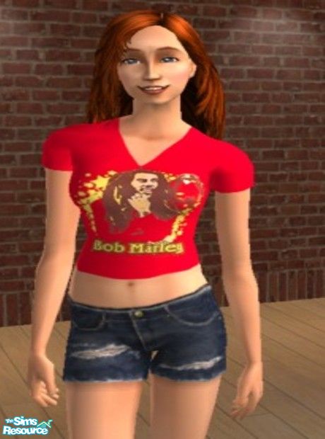 The Sims Resource | PacSun - Bob Marley Stars - T-Shirt