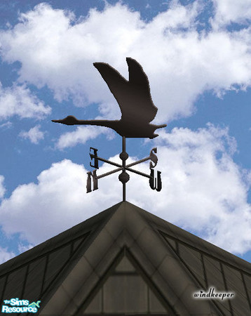 The Sims Resource - Goose weather vane, black