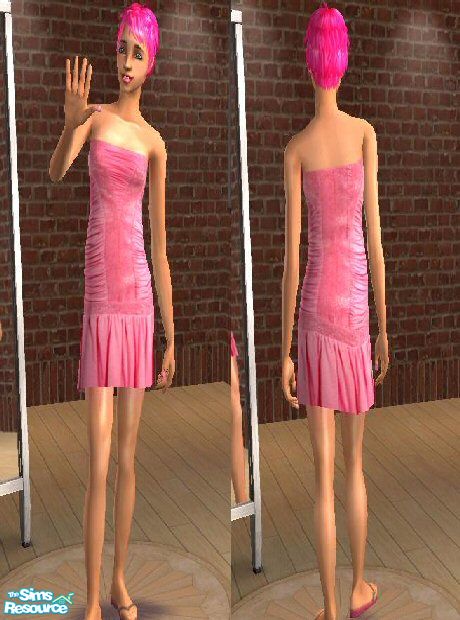 The Sims Resource - Pink Versace Dress