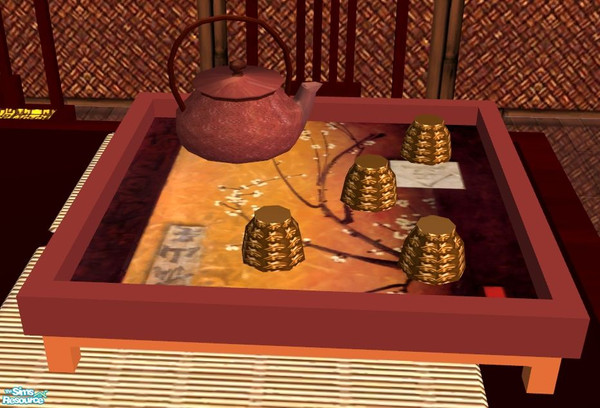 The Sims Resource - Japanese Sushi Kitchen-RC- Tea Set