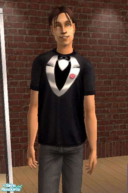 The Sims Resource - Tuxedo shirt