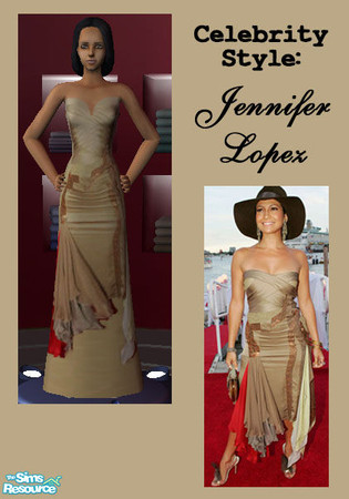 The Sims Resource | Jennifer Lopez VMA Dress