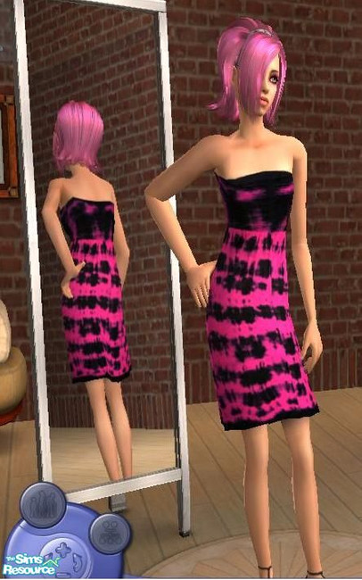 The Sims Resource - Pink Tube Dress