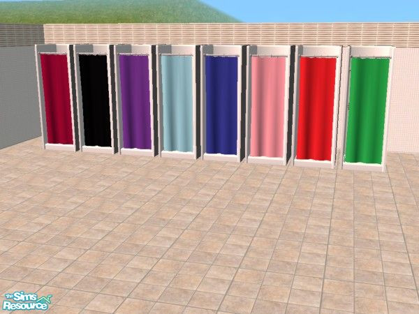 The Sims Resource | Cheap Shower - Curtain Recolor SET #1