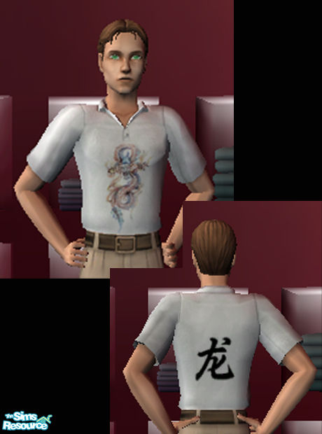 The Sims Resource | Mens Dragon Tee