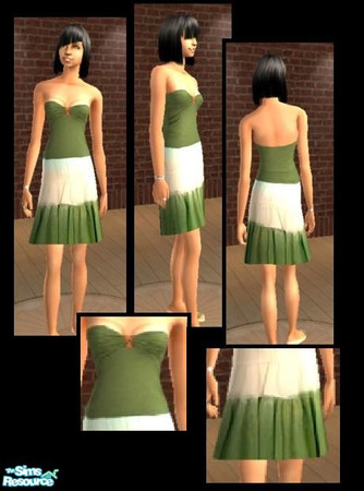 The Sims Resource - green summer outfit