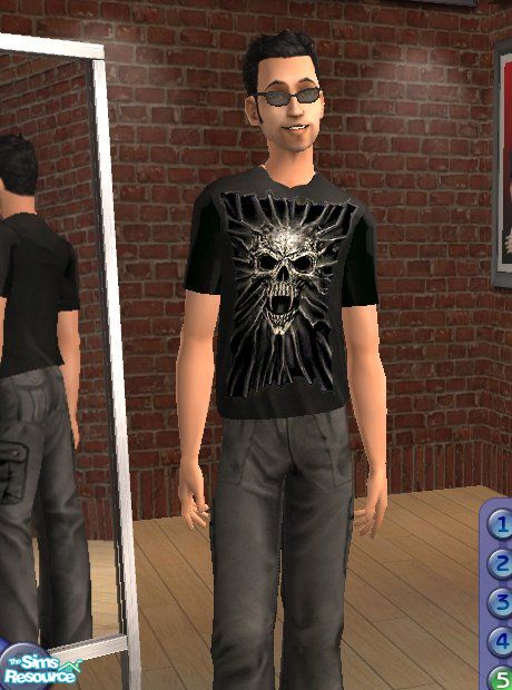 The Sims Resource - Skull Tee