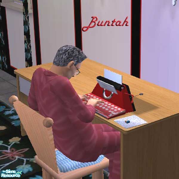 The Sims Resource - Red Typewriter