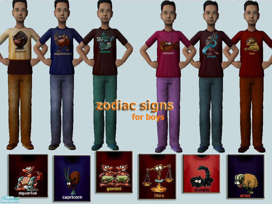 The Sims Resource - zODiAc siGnS fOr boys
