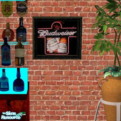 The Sims Resource | Mini Budweiser Sign