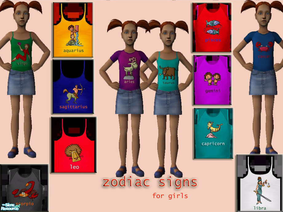 The Sims Resource - zODiAC SiGNs for girls