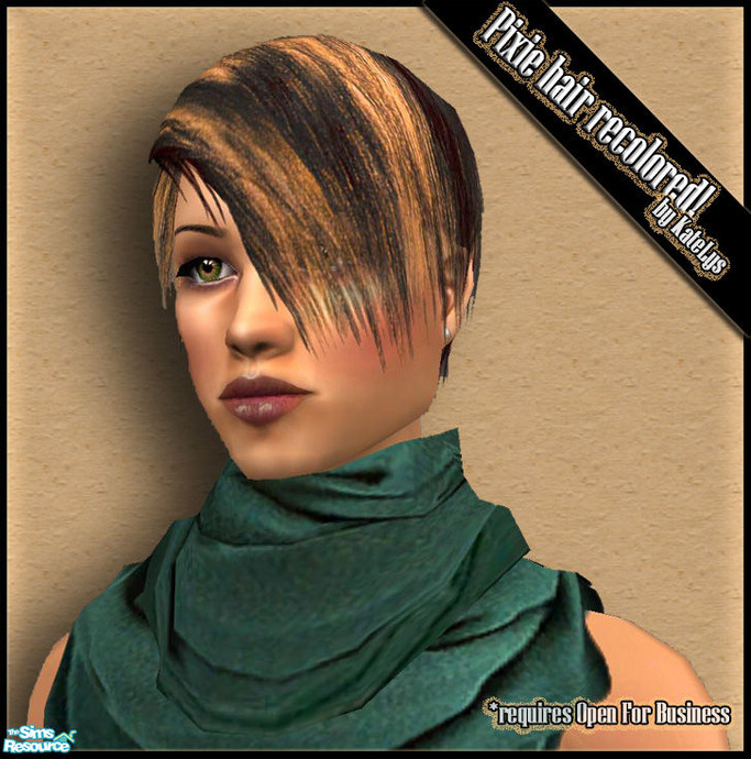 The Sims Resource | Hair set 1 - Pixie recolored