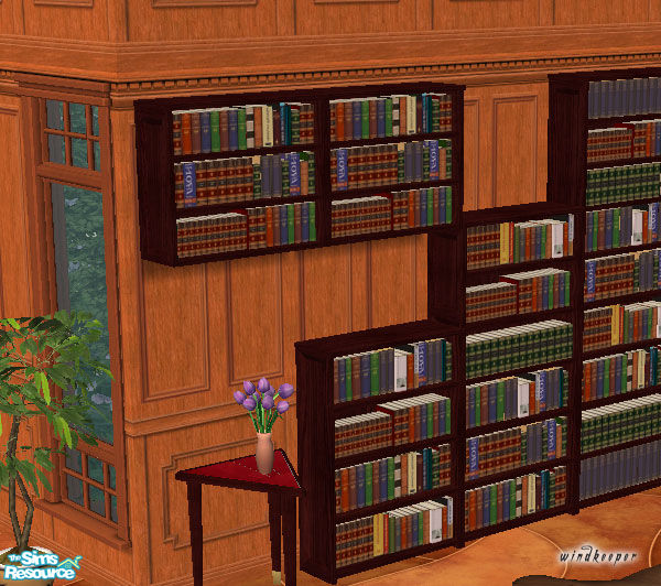 The Sims Resource - No Drop Wall Bookshelf