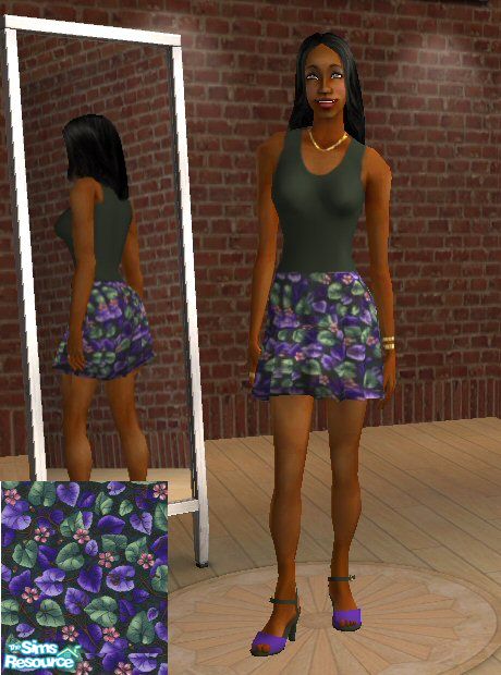The Sims Resource | Purple Leaves Outfit