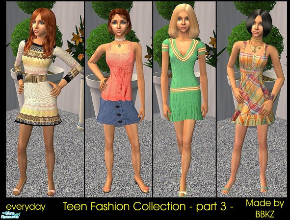 The Sims Resource | Teen Fashion Collection - part 3
