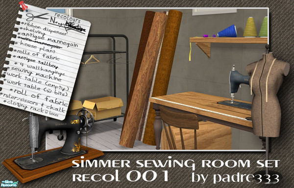 The Sims Resource | Simmer Sewing Recol 001 Fabric Rolls