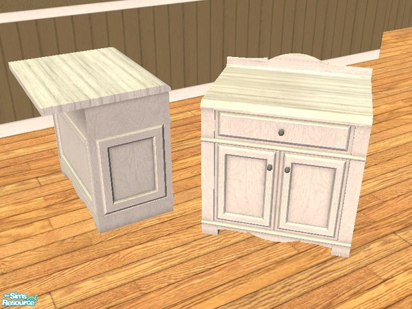 The Sims Resource | Country White Kitchen Counter