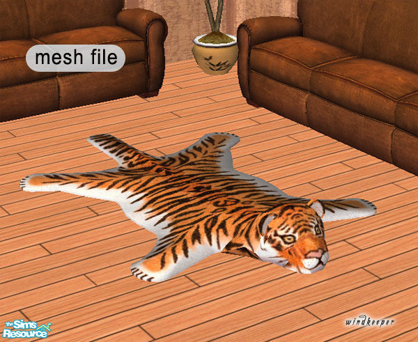 The Sims Resource | Faux tiger skin rug