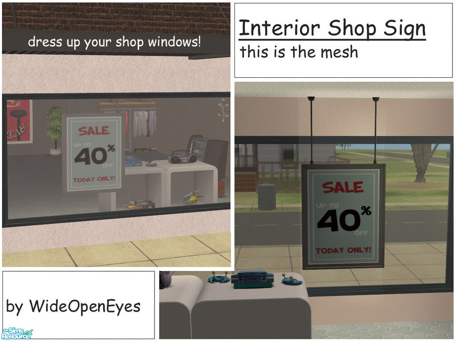 The Sims Resource - Interior Shop Sign - Window