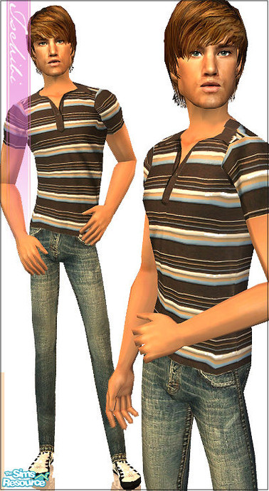 The Sims Resource | Male Mesh recolors 01 - stripes