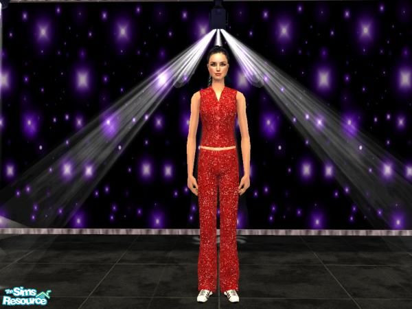 The Sims Resource | Spice Girls Sequin Collection - Mel C (Red sequin top)