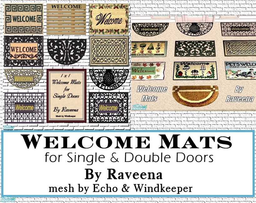 The Sims Resource - Welcome Mats Super Set