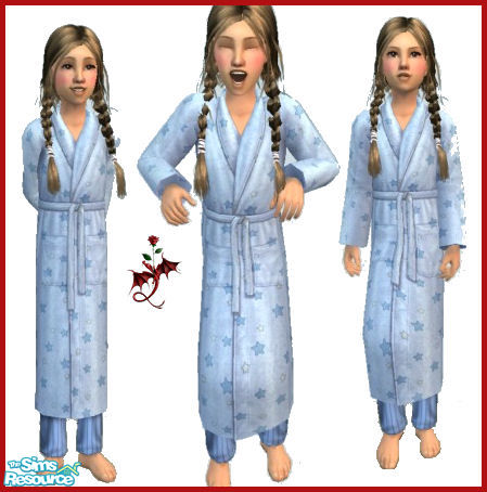 The Sims Resource - Bath Robe - Blue