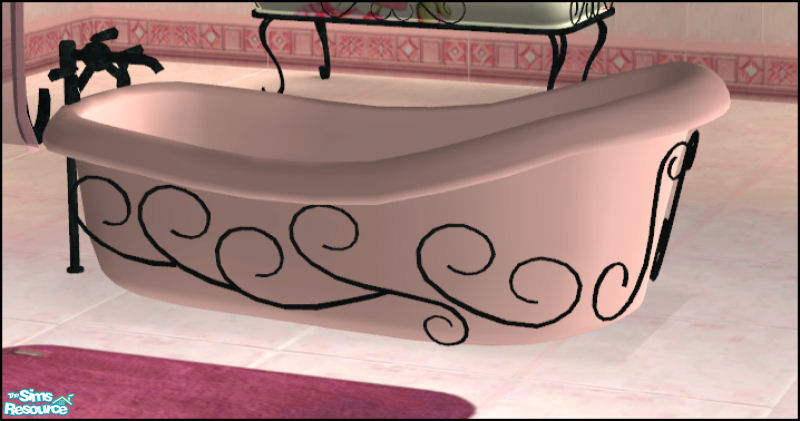 The Sims Resource | Romance Bathroom -Pink - Bathtub