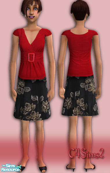 The Sims Resource | Casuals - Skirt and top
