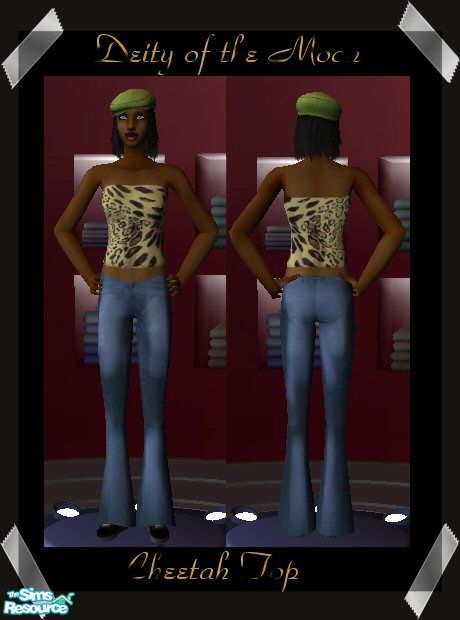 The Sims Resource - DOTM Cheetah Tube Top