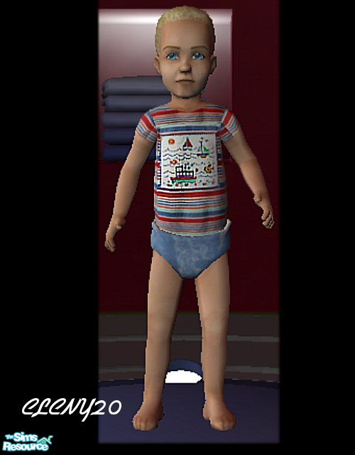 The Sims Resource | Rainbow Diaper Outfit For Toddler Boy