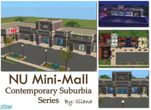 The Sims Resource | NU Mini-Mall - Contemporary Suburbia Series