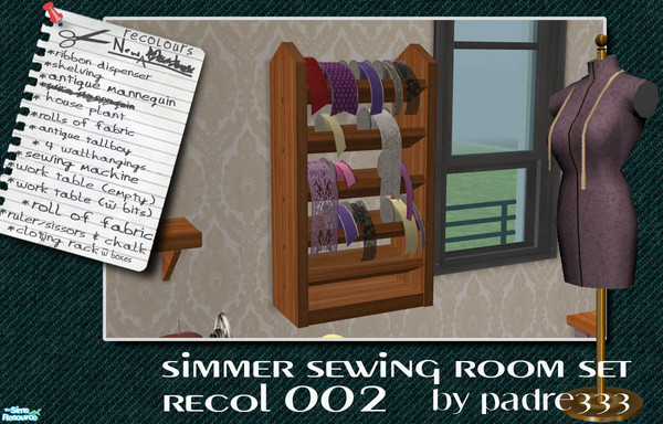 The Sims Resource | Simmer Sewing Recol002 - ribbon display unit