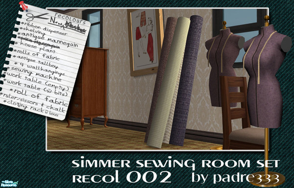 The Sims Resource | Simmer Sewing Recol002 - fabric rolls