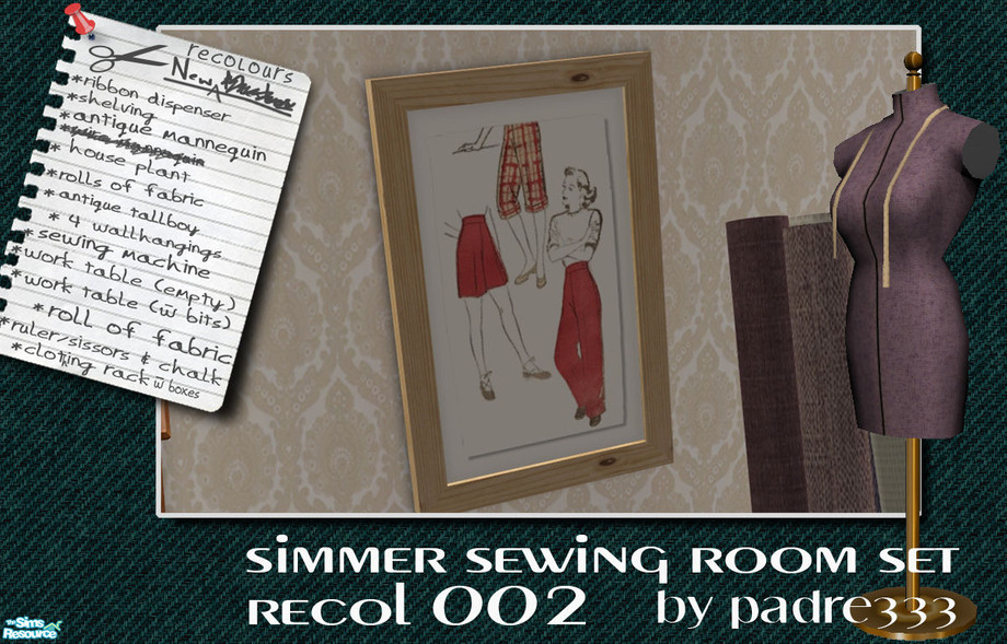 The Sims Resource | Simmer Sewing Recol002 - pic03