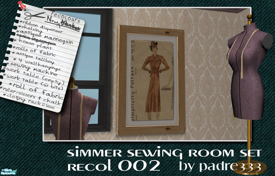 The Sims Resource - Simmer Sewing Recol002 - pic01