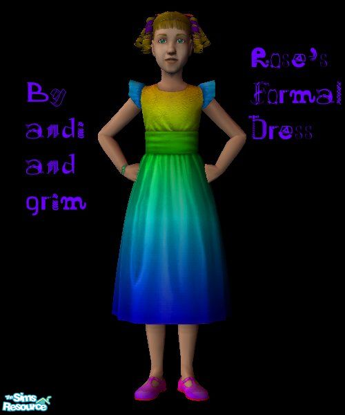The Sims Resource | Rose - Formal Dress