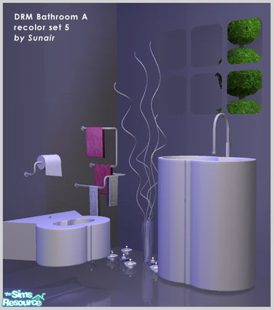 The Sims Resource | DRM Bathroom A - Recolor set 5