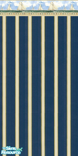 The Sims Resource - Nautical Stripe in Navy & Cream
