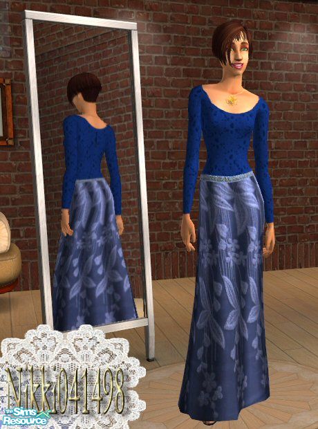 The Sims Resource - Floral Blue