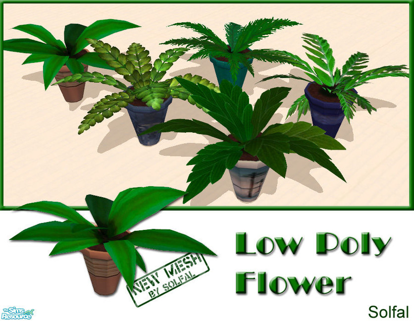 The Sims Resource - Low Poly Flowers