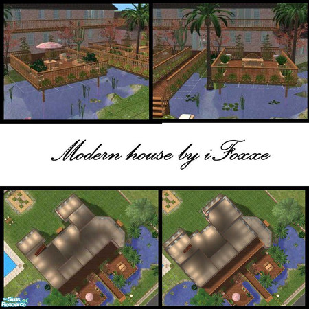 The Sims Resource - Modern house with countryside landscaping