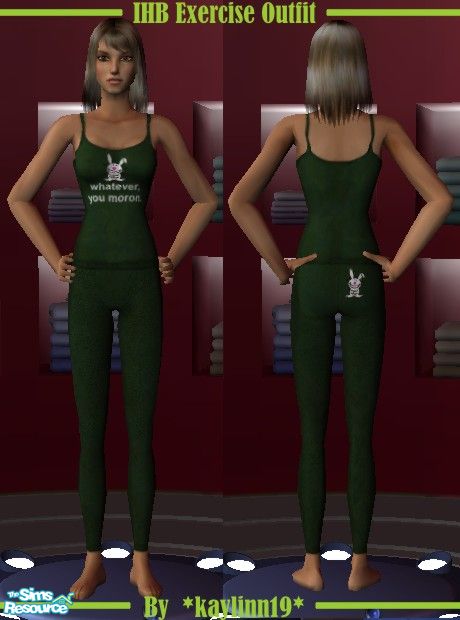 The Sims Resource | IHB Exercise Outfit (for Adult Female)
