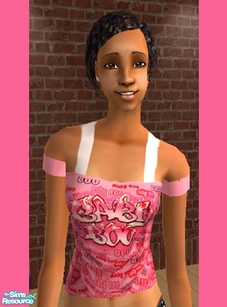 The Sims Resource - Pink Baby Boo Tee