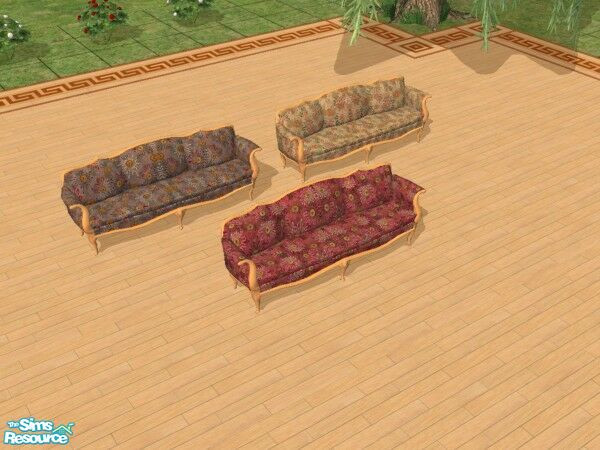 The Sims Resource | Colonial Sofa recolors set 005