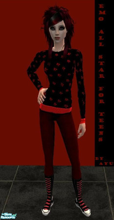 The Sims Resource | Emo All Star - Red