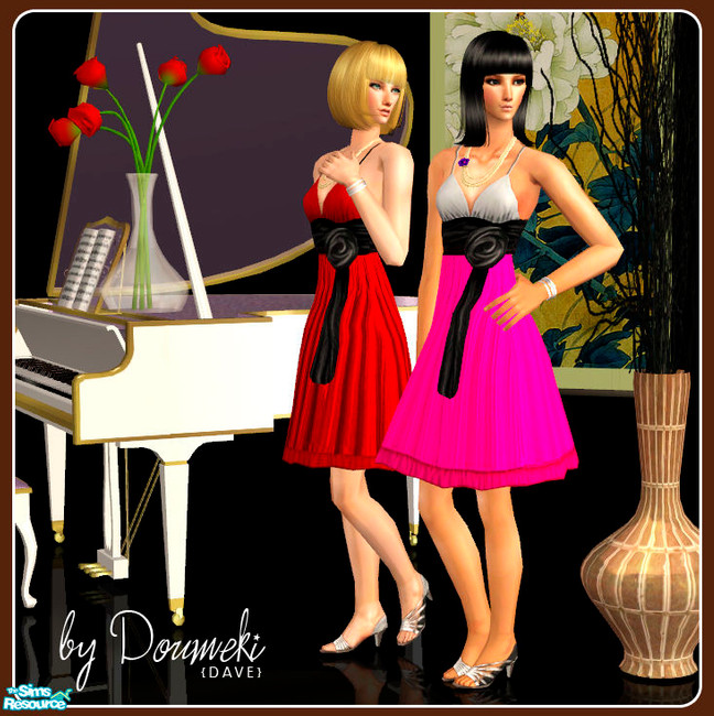 The Sims Resource - Rose Dress Collection