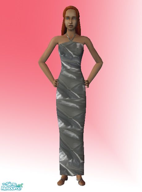The Sims Resource - Silver foil dress