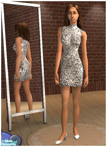 The Sims Resource - All That Glitters Silver Dress